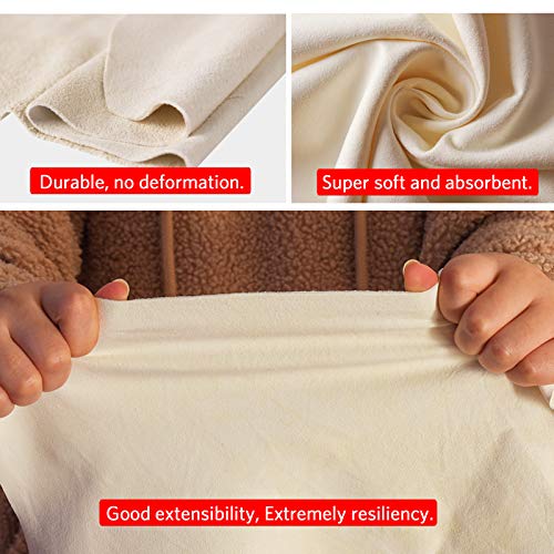 KAXMOON Car Nature Chamois Drying Cloth Car Drying Towel Real Leather Super Absorbent Fast Drying Natural Chamois Car Wash Cloth 23.6inchx35.4inch