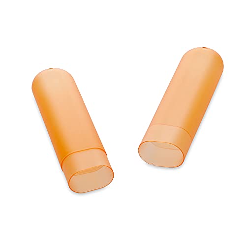 kwmobile Toothbrush Holder Travel Cases - Set of 3 Portable Plastic Tooth Brush Case Containers for Storage and Traveling - Yellow/Orange/Green