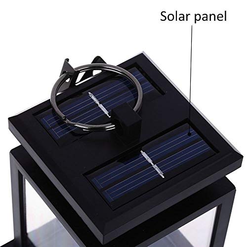 2PCS Solar LED Outdoor Flashing Candle Lantern Outdoor Light Home Garden Decoration Light Warm Flame Flashing Tea Light