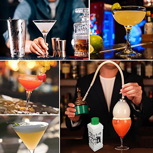 narratorbook Cocktail Smoker Kit Portable Smoking Gun Food Smoker Smoke Infuser for Drinks Molecular Bubble Water Sprayer Handheld Drink Smoker Kit for Bar Kitchen