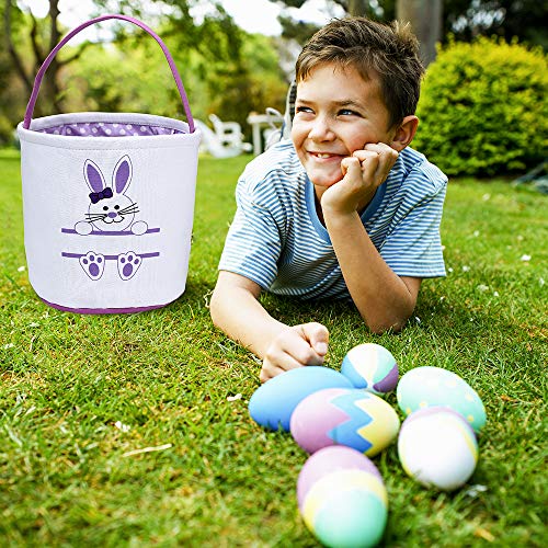Easter Basket for Kids Easter Bunny Basket Easter Gift Bags Eggs Hunt Bag Kids Easter Tote Bag Easter Decorations