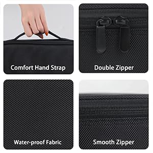 DISEN Makeup Bag Organizer, with Extra 3 Brushes, Adjustable Dividers, Cosmetic Bag Portable Travel Case Waterproof and Durable, for Women