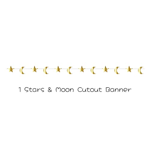2 in 1 Ramadan Eid Mubarak Door Banner for Home,Mosque,Iftar,Eid Al Adha,Eid Al Fitr, Ramadan and Eid Decoration, Includes 1 Crescent and Star Banner (Blue)