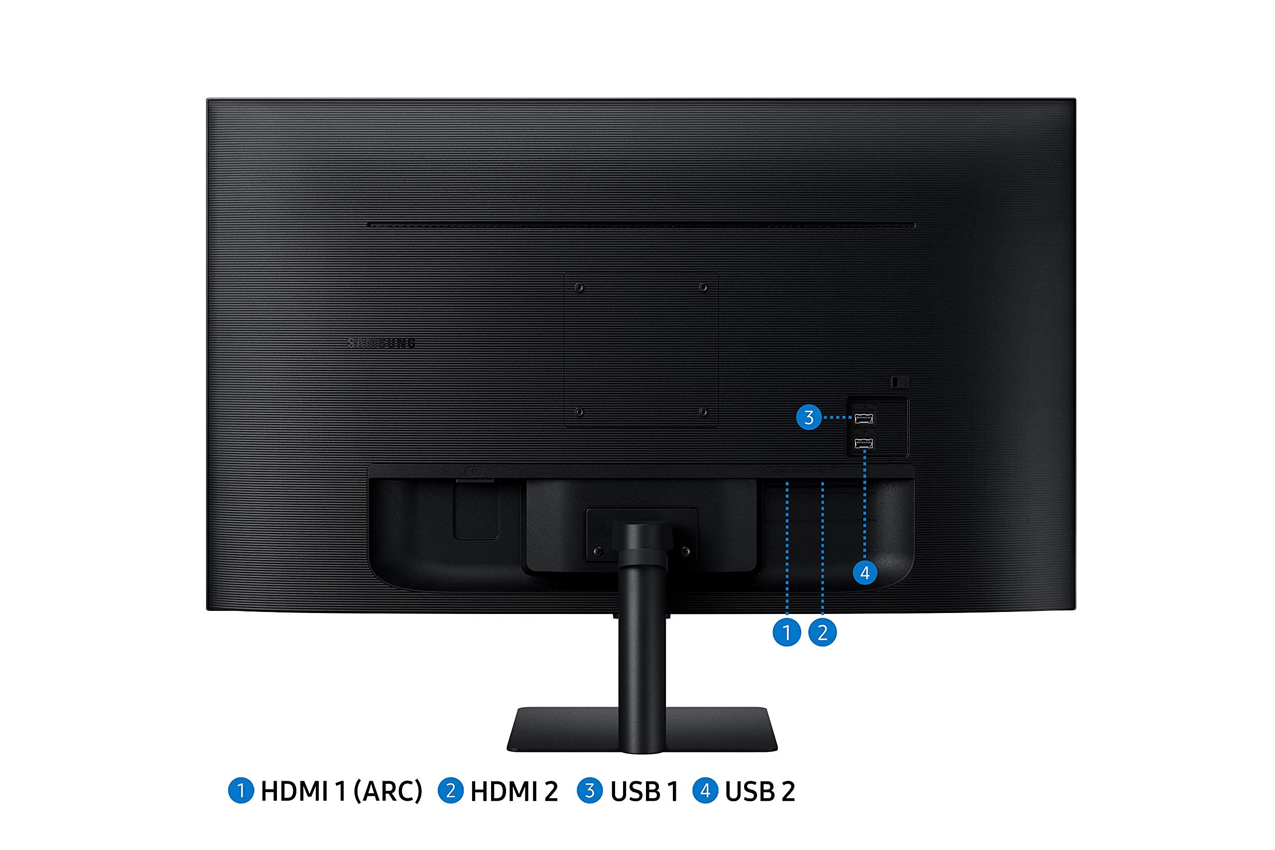 SAMSUNG 32-inch M5 Smart Monitor with Mobile Connectivity, FHD, Remote Access, Office 365 (LS32AM500NNXZA), Black (Renewed)