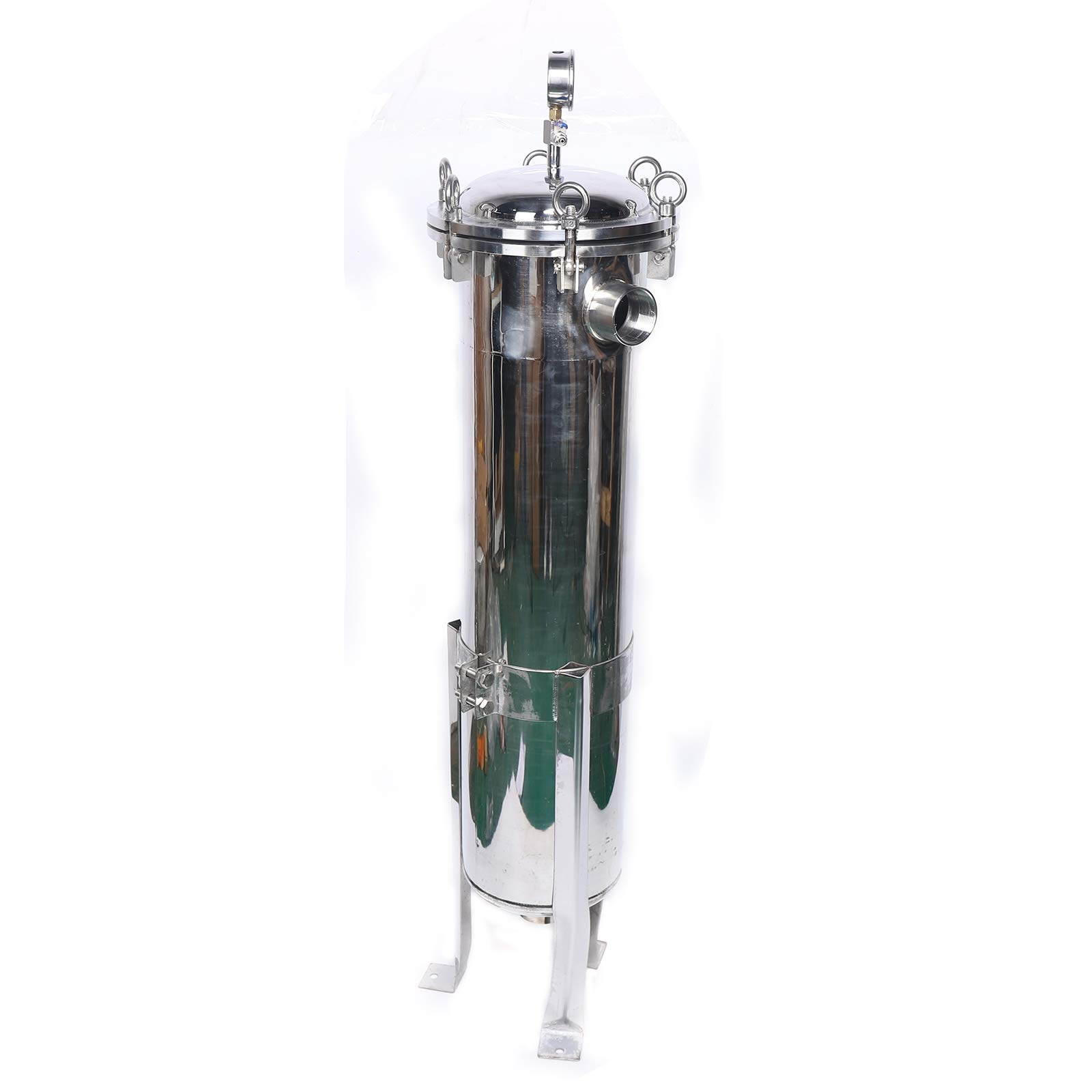 304 Stainless Steel Bag Filter with Pressure Gauge Good Sealing Quick Opening Bag Filter for Industrial (#2)