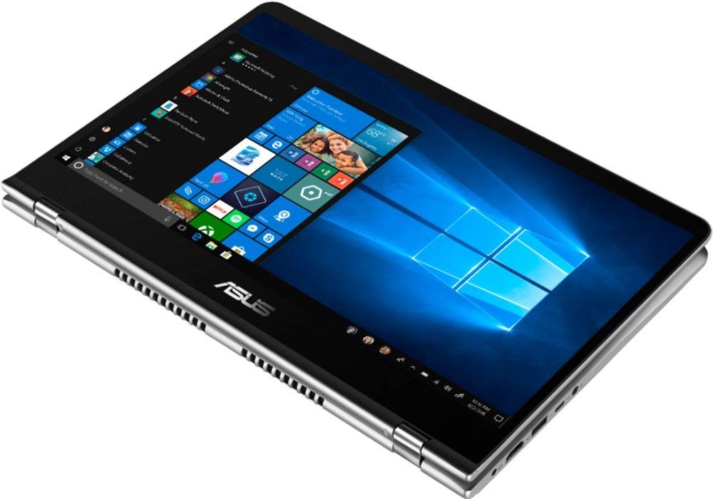 2019 ASUS - 2-in-1 14" Full HD Touch-Screen Laptop - 8th Gen Intel Core i5-8250U - 8GB Memory - 128GB Solid State Drive - Windows 10 - Light Gray