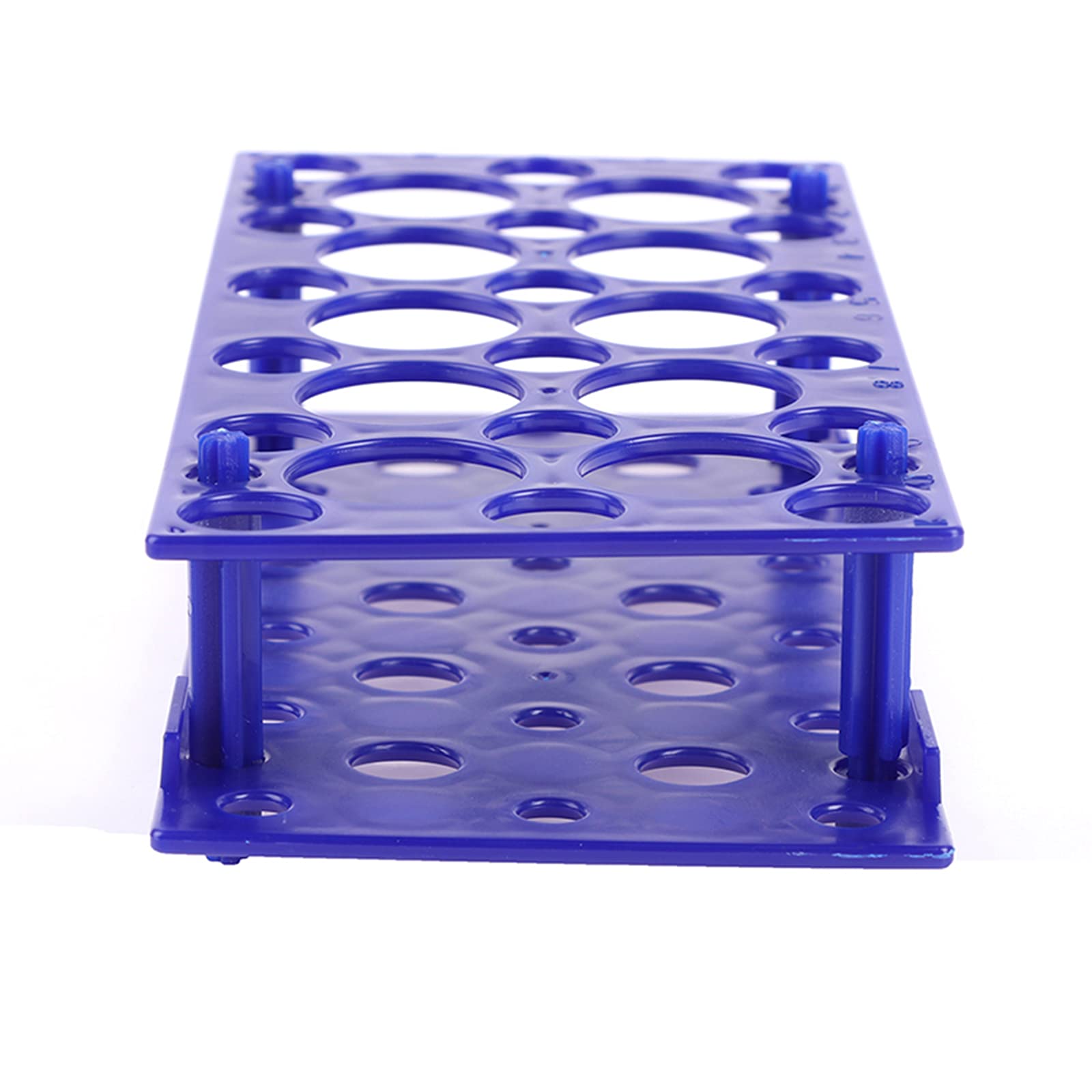 2 Pack 50 Well Centrifuge Tube Rack for 10ml/15ml/50ml Scientific Laboratory Plastic Tube Rack Holder Detachable Lab Test Tube Rack Orange/Blue