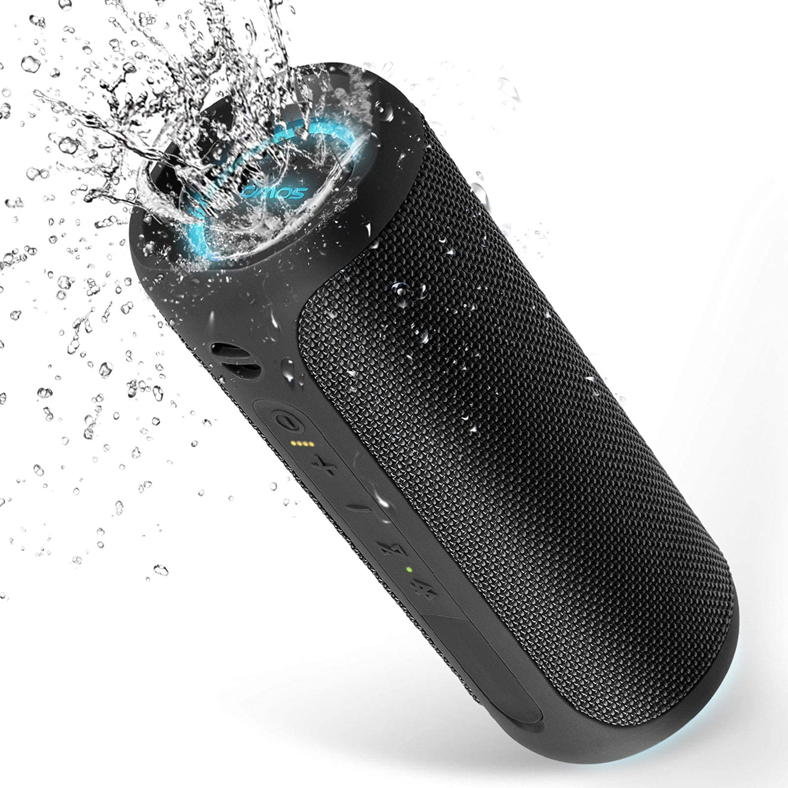 Portable Speaker, Wireless Bluetooth Speaker, IPX7 Waterproof, 25W Loud Stereo Sound, Bassboom Technology, TWS Pairing,16H Playtime, Speaker with Lights for Home Outdoor - Black+Pink