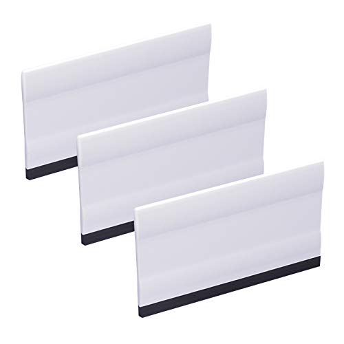 AHCHAY 3-inch Screen Printing Squeegee with Soft Rubber, Tiny Flexible Block Scraper for Car Mirror, Vehicle Side Rear Glass, Removing Water and Rain, Pack of 3