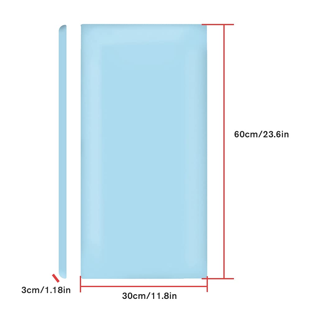 3D Anti-Collision Wall Padding for Kids, Removable Leather Cladded Décor Wall Bed Headboard for ​Tatami, Living Room, Bedroom, ​playroom, Baby Protector Wall Panels (White), 23.6 in x 11.8 in