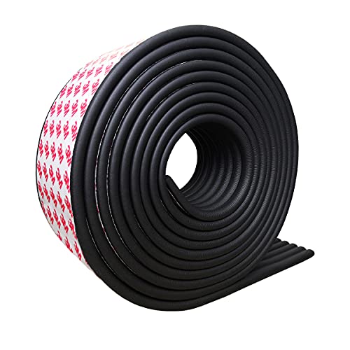 Makibi Edge Protector for Baby | Edge Guard Baby Proofing | Edge Bumpers for Furniture, Table, Desk | 3M Pre-Taped | 16.4ft/5m (Black)