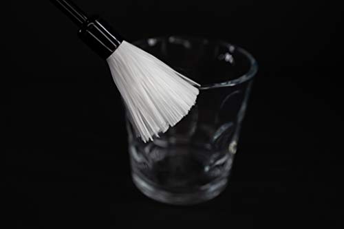 Taction Professional Fiberglass Fingerprint Brush, White (Includes Protective Tube case)