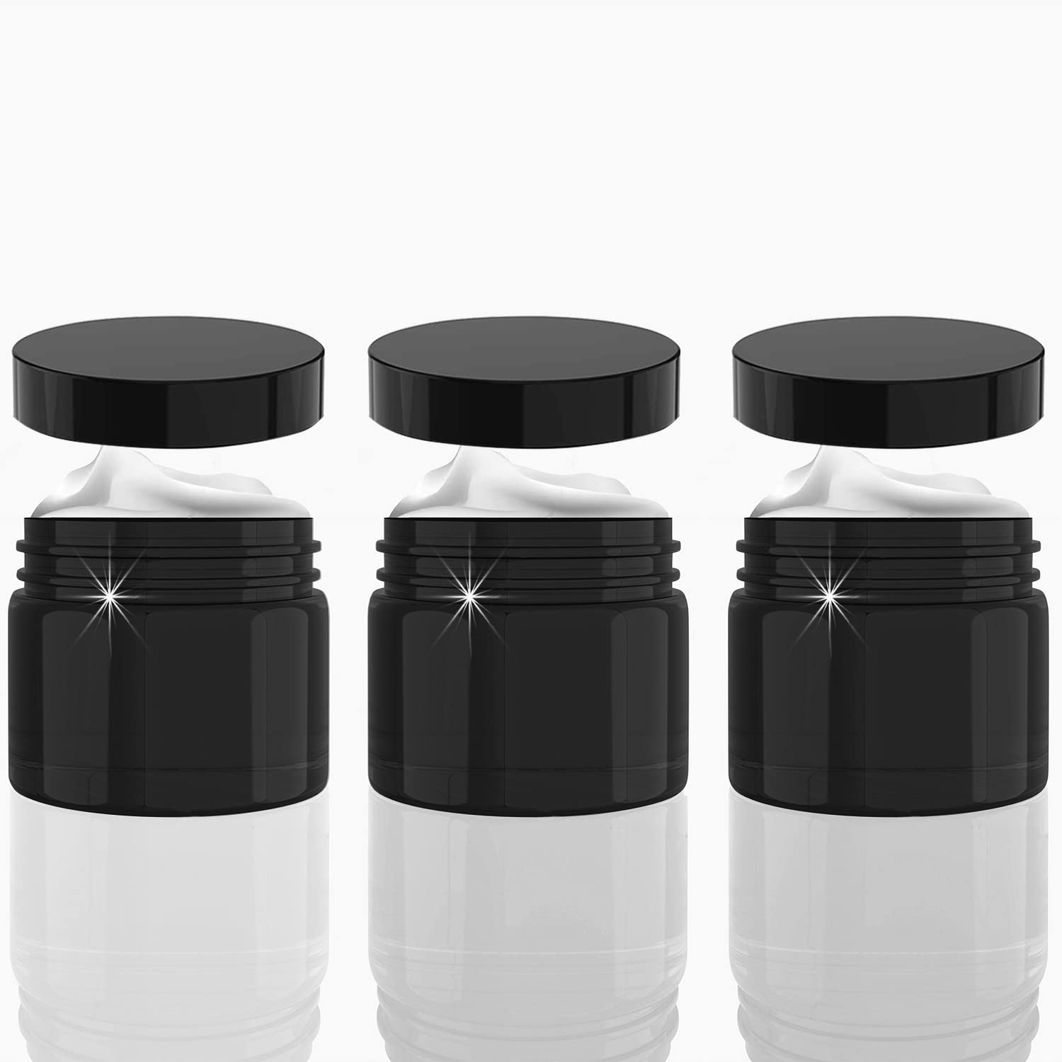 4 oz Plastic Pot Jars Round Clear Leak Proof Plastic Cosmetic Container Jars for Cosmetic, Lotion, Cream, Eye shadow, 12 Pcs.