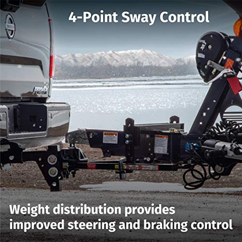 Equal-i-zer 4-Point Sway Control & Weight Distribution Hitch, 1,200/12,000 lbs, 90-00-1269, Includes Standard Hitch Shank & Pre-Installed Hitch Ball