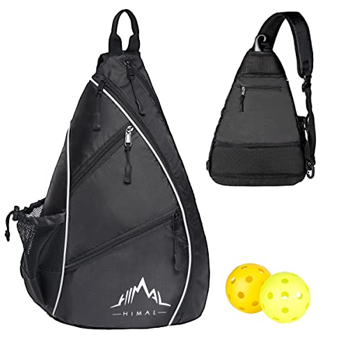 Himal Pickleball Bag- Adjustable Pickleball,Tennis,Racketball Sling Bag - Pickleball Backpack with Water Bottle Holder for Men and Women