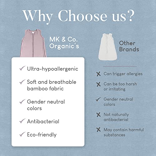 MK & CO. ORGANICS Sleep Sack - Unisex Sleep Sack Made of Soft Viscose Made Rayon (Mulberry Mist, 12-24 Month)