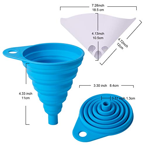 3D Printer Resin Filter Disposable β with Cone Silicone Resin Funnel(Large), Paint Strainer or Resin Strainer kit for uncured Resin Recycling (101)