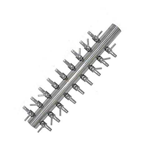 QMseller Aquarium Air Valve 18 Way Inline Manifold Air Flow Pump Tubing Splitter Lever Control Valve