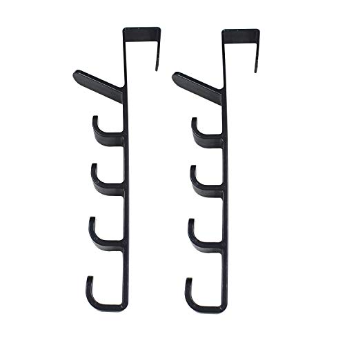 Alovexiong 2 Pack Home Storage 5 Layers Over The Door Hook Organizer Coat Rack Hanger Backpack Handbag Door Hook Backpack Hangers Hook for Clothes,Hat,Socks,Bag,Key,Belt,Towel,Robe,Shirts