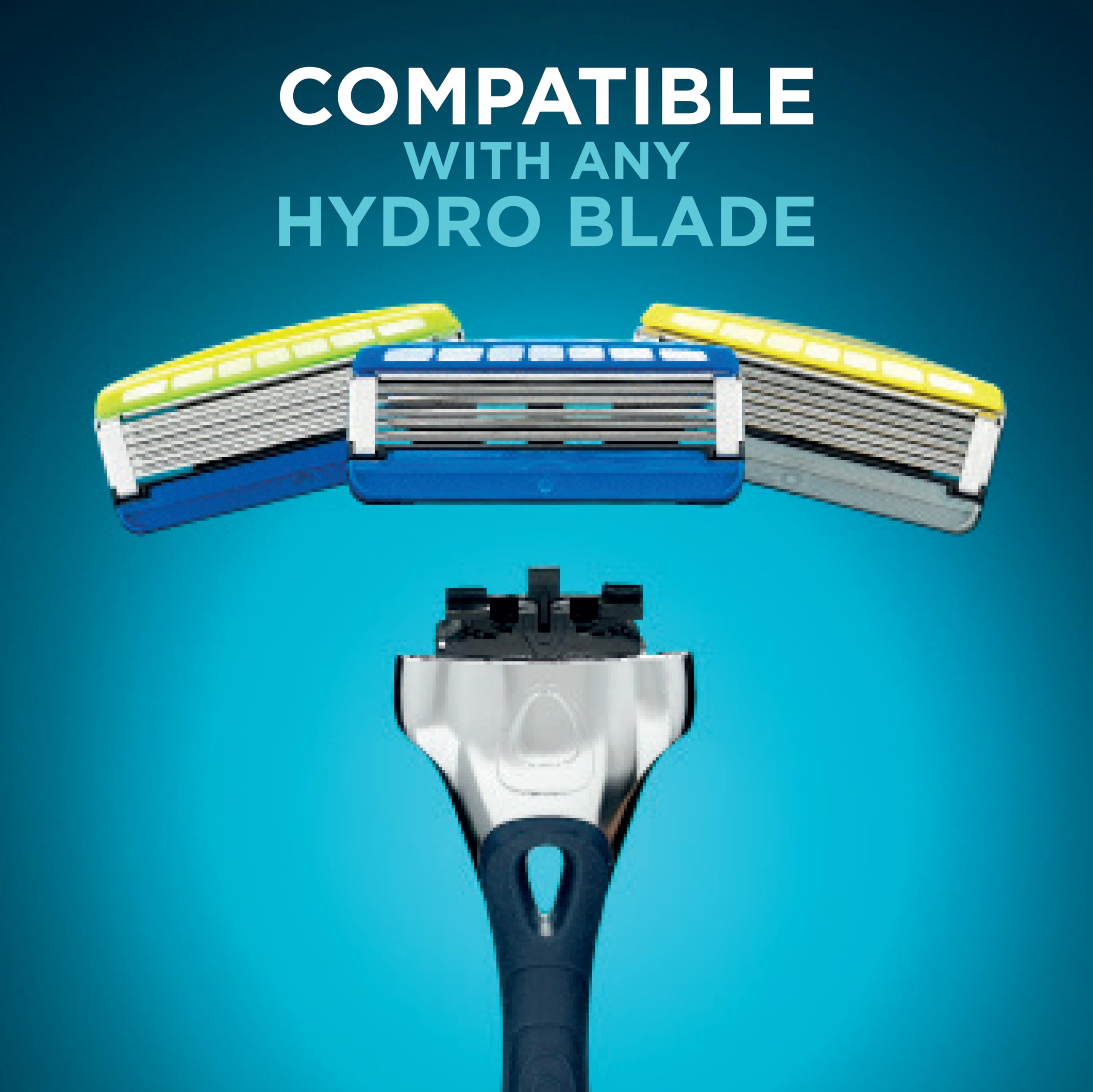 Hydro 5 Skin Protection For Men | Hydrating Gel & Precision Trimmer | Pack of 16 Razor Blade Refills