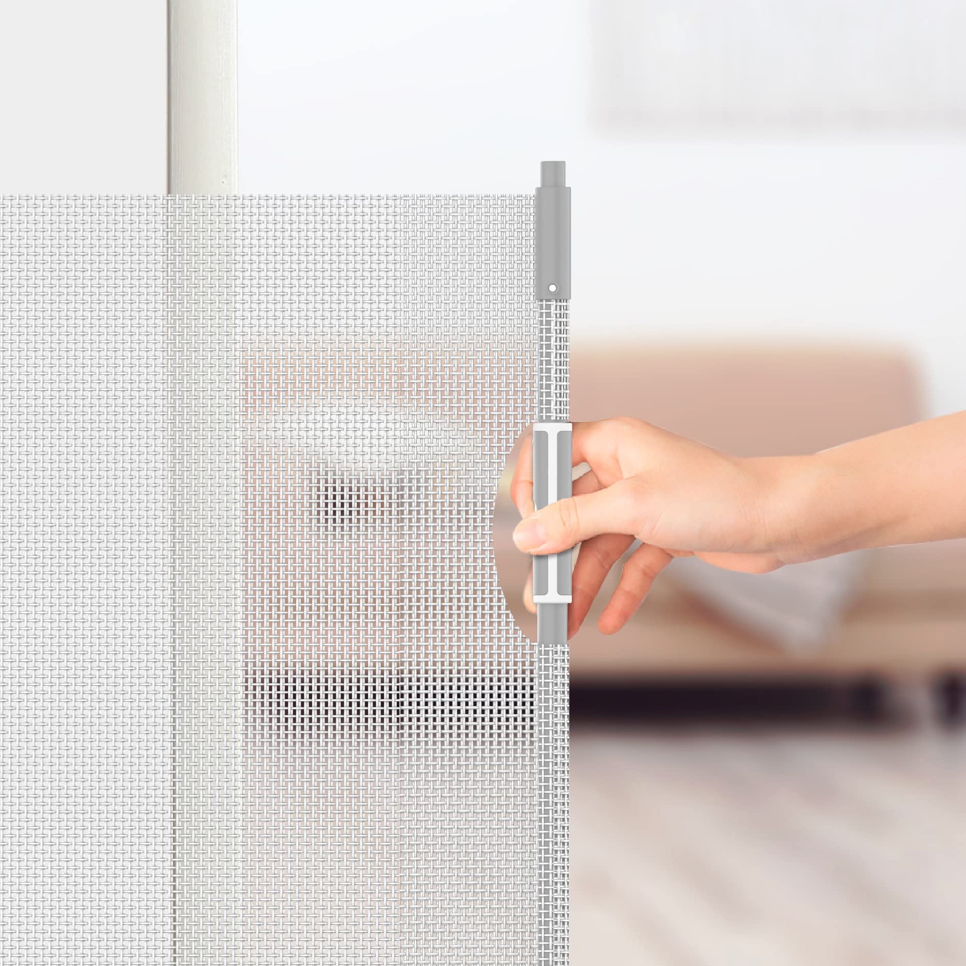 Retractable Baby & Pet Safety Gate, Extra Wide 54" x 34", Indoor & Outdoor, Gray - Jool Baby