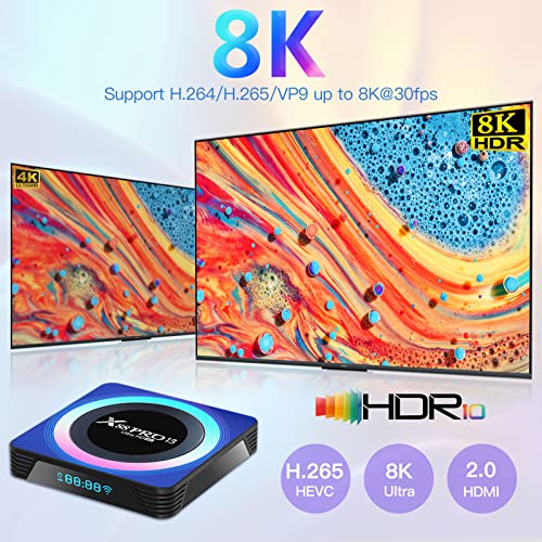 Android TV Box 11.0 Android TV Box 2023 4GB RAM 32GB ROM 4K RK3318 with 2.4G 5G WiFi Bluetooth 4.0 TV Box Android Ethernet LAN USB 3.0 Smart TV Box Android Box