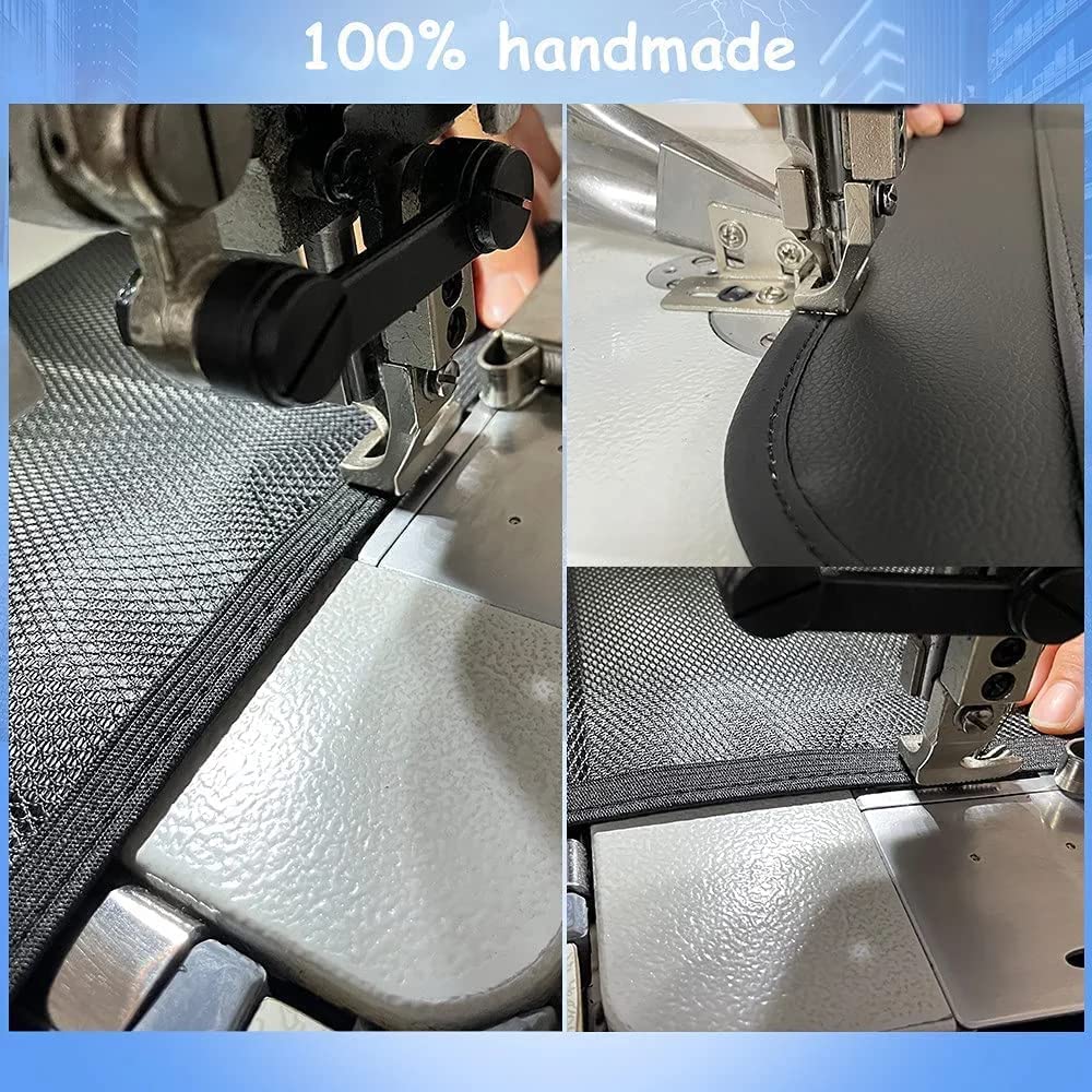 2 Pack PU Leather Premium Car SeatBack Organizer Travel Accessories, Kick Mats Back Seat Protector with Touch Screen Tablet Holder, Car Back Seat Organizer for Kids, Car Travel Accessories