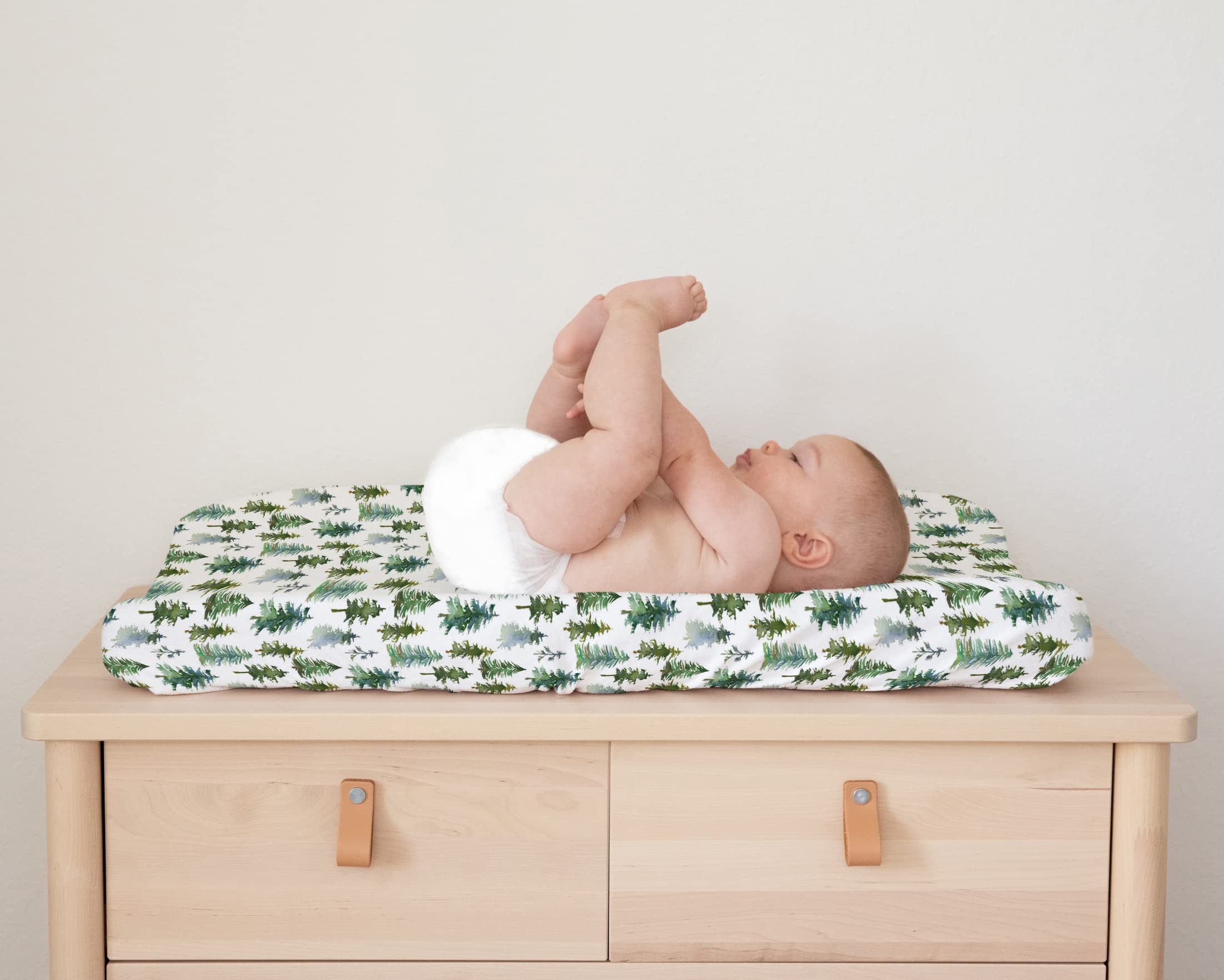 Baby Changing Pad Cover 2-Pack for Boys, Girls (Woodland Forest Animals) - Premium Fitted Sheets Baby Diaper Changing Table Cover - Buttery Soft Cotton Blend