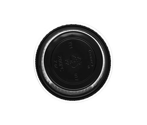 2 Oz Leak Proof Black Plastic Condiment Souffle Containers with Lids - Plastic Black Portion Cups with Plastic Lid Perfect for Sauces, Samples, Slime, Jello Shot, Food Storage (2 Ounce) (125)