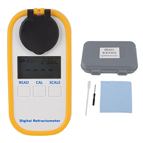 0β80% Brix Meter Refractometer, Widely Used ABS Sugar Refractometer Portable Quick Testing Dustproof Prism Column for Spirit