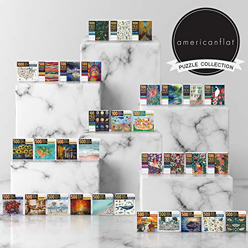 Americanflat 500 Piece Jigsaw Puzzle, 18x24 Inches, Seahorses Art by Eve Izzett