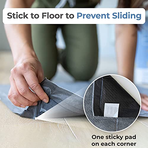 Alpha Paw - Odor Eliminating Pee Pads for Dogs, Extra Thick Disposable Leak-Proof Dog Pads, Quick-Dry, Non-Slip Backing, With Pheromones To Attract Your Dog