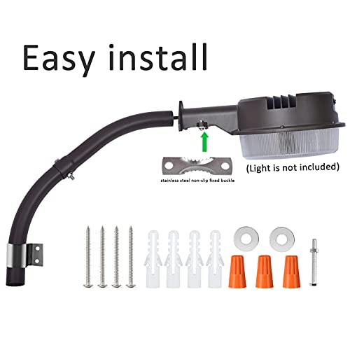 Paktonvo Mounting Arm,Sturdy Mounting Arm Suitable Use for 40W/50W/70W/80W/100W/120W Dusk to Dawn Led Barn Light Area Light Outdoor Yard Light