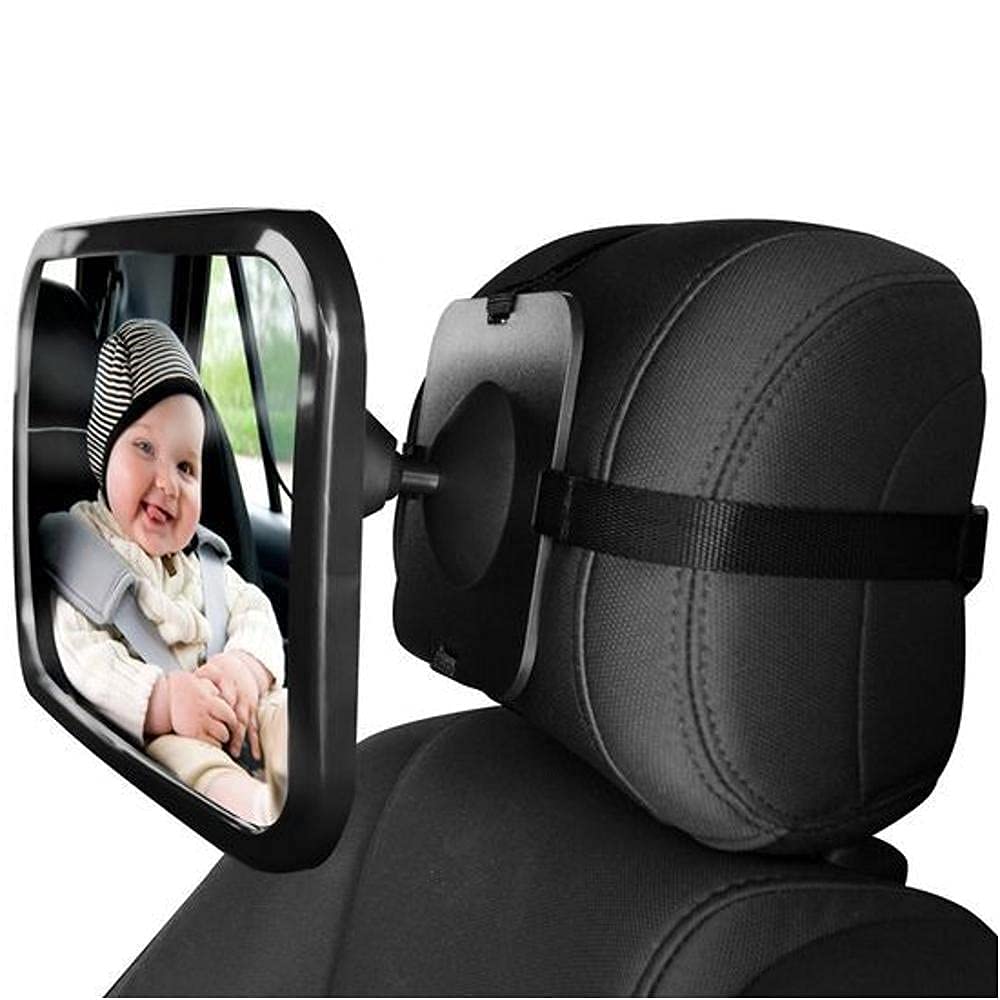 ZogeeZ Baby Car Mirror Set, Rear View & Head Rest Mirrors - Wide View for Better Viability - Shatter Resistant Seat Safety for Infants, Children, or Toddlers