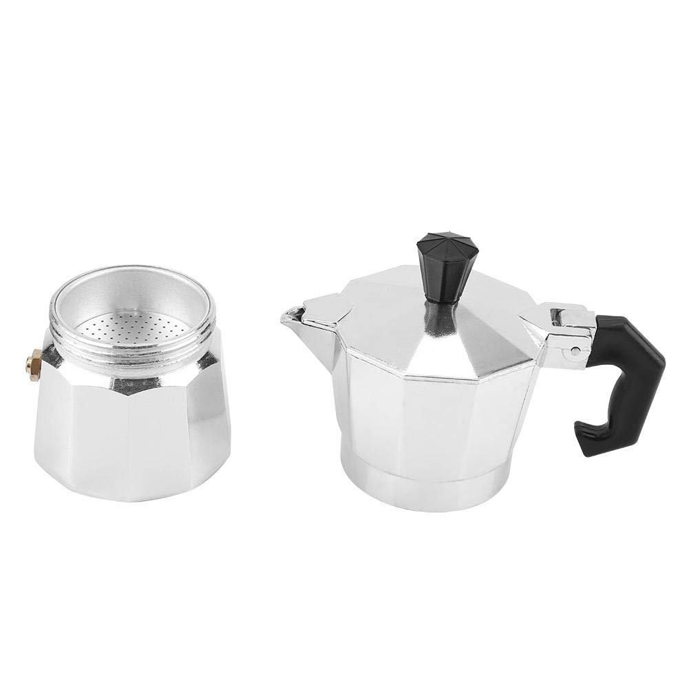 1 Cup 30ml Aluminum Italian Mocha Pot Coffee Machine for Home Office, Detachable