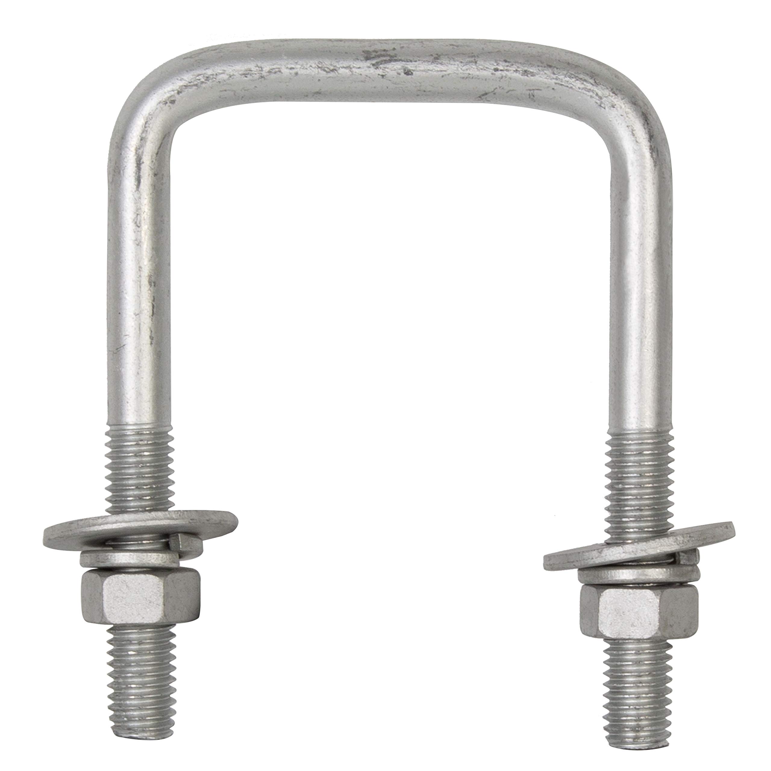 KUAFU Universal U-Bolts for Boat Trailer Square Steel 1/2" Dia X 3 1/16" X 4 5/16" 4Pcs