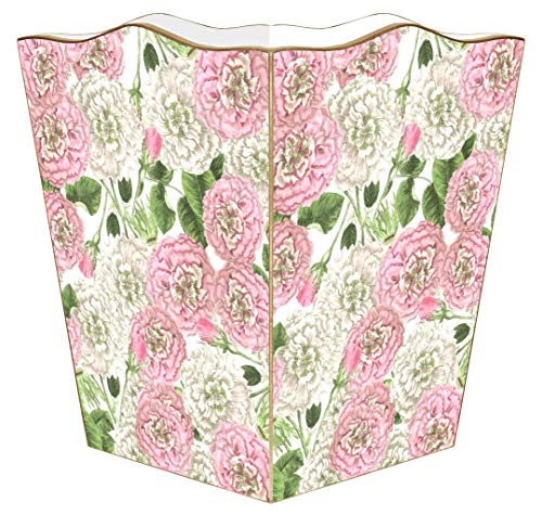 Marye-Kelley Heirloom Flowers Wastepaper Basket • Floral Home Decor •