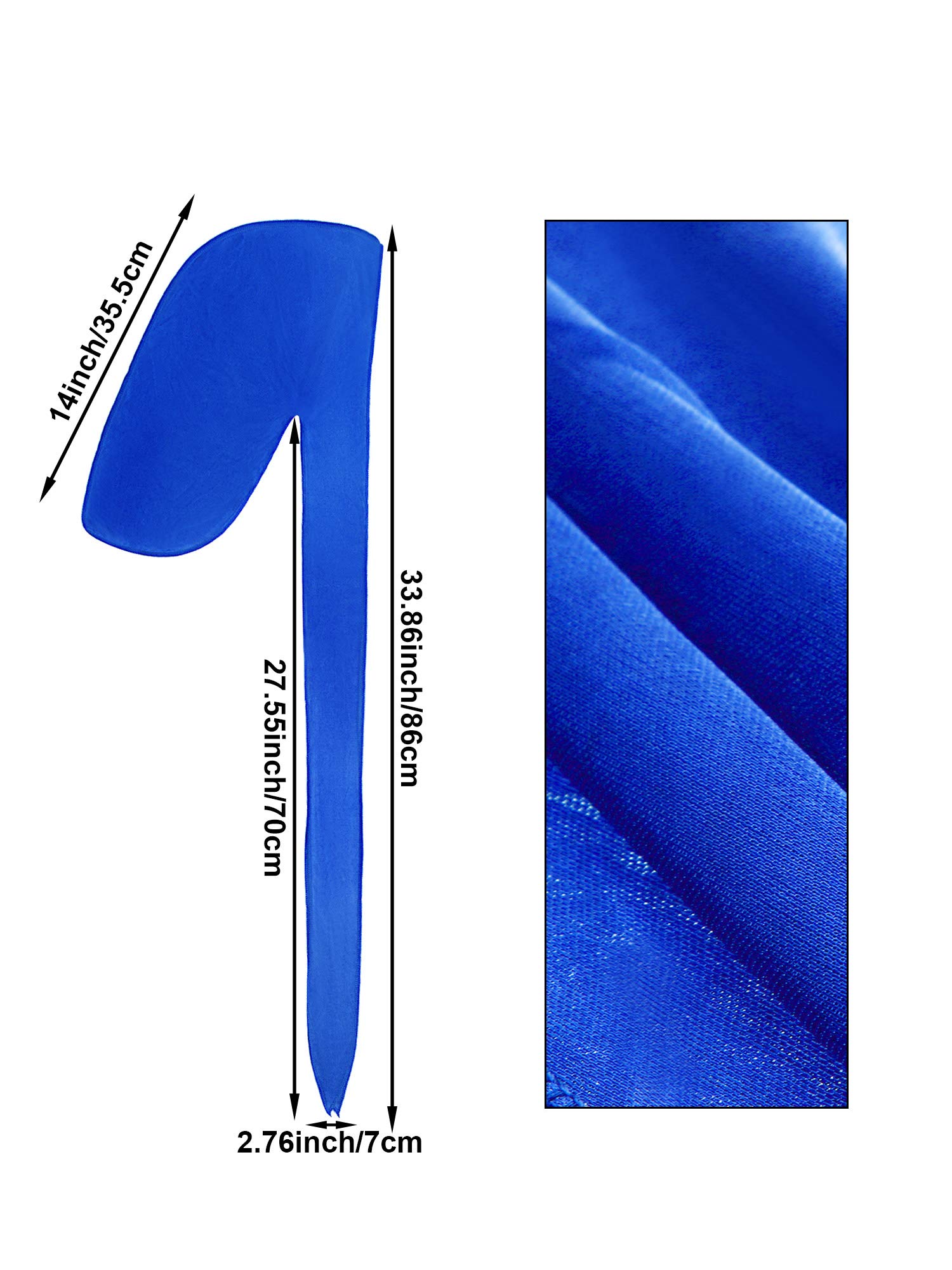 2 Pieces Silky Satin Baby Durags Kids Satin Durag Caps Headwraps with Long Tail and Wide Straps for 360 Waves (Black, Royal Blue)