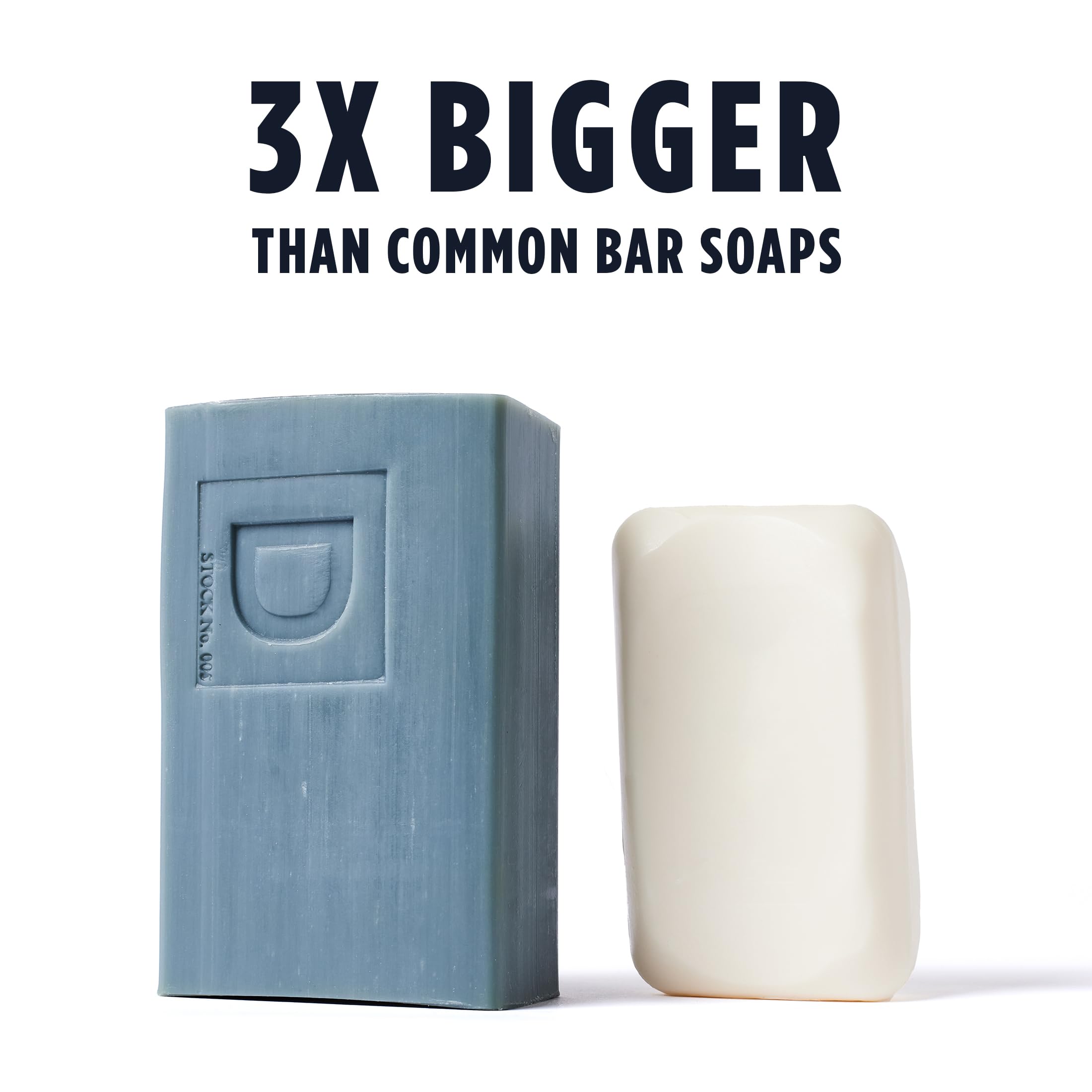 Duke Cannon Big Brick of Soap Midnight Swim - Refreshing Aquatic Scent with Green Top Notes, 10 oz. Men's Soap Bar (Pack of 3)