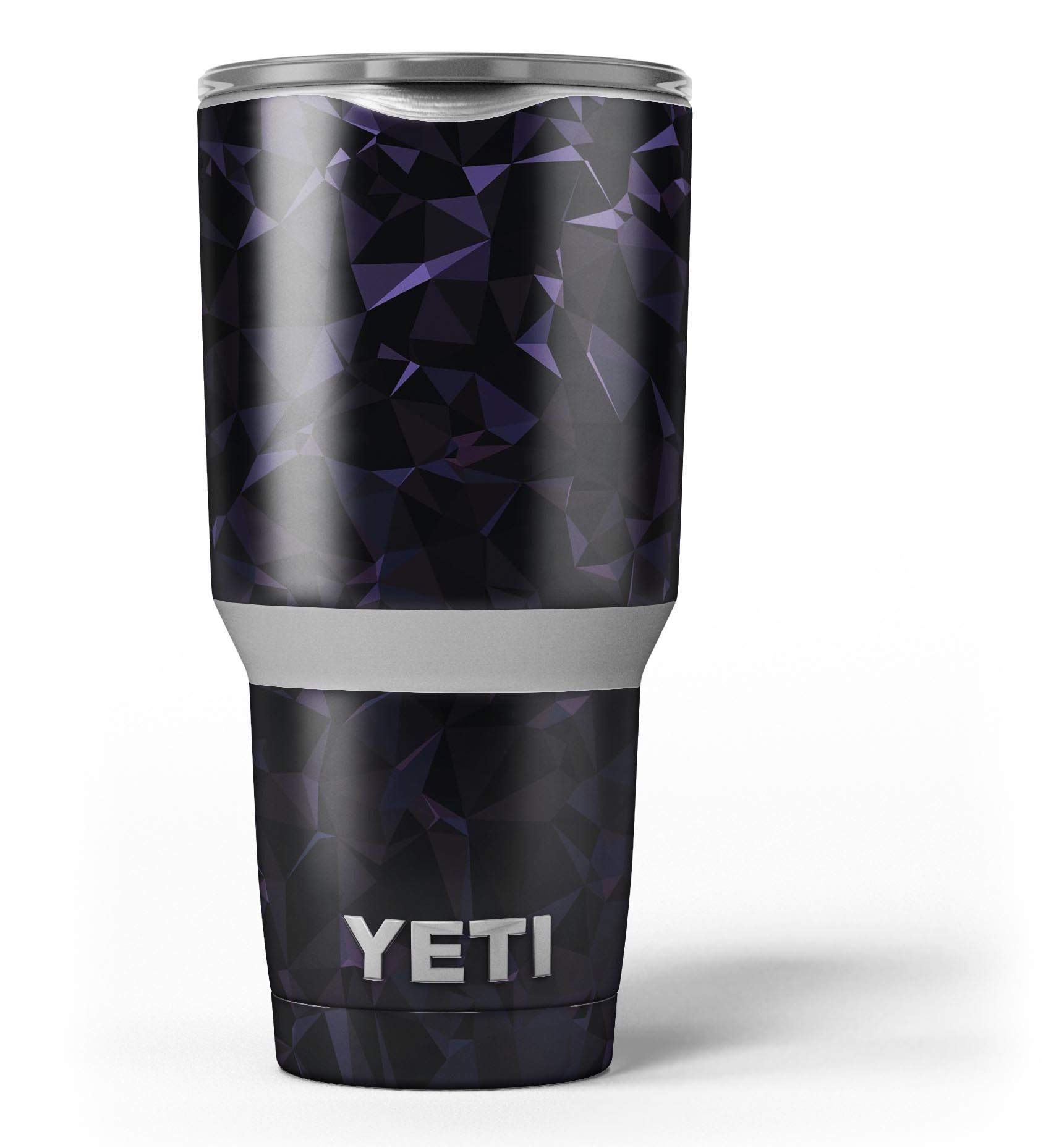 Design Skinz Dark Blue Geometric V21 - Skin Decal Vinyl Wrap Kit Compatible with The Yeti Rambler Cooler Tumbler Cups