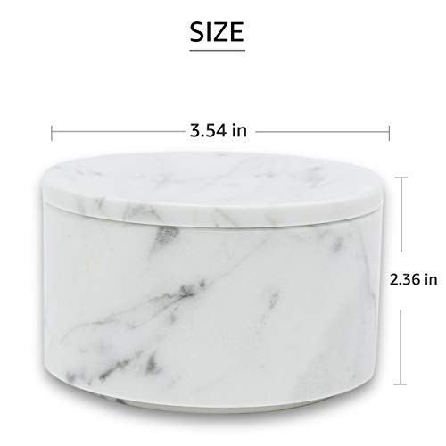 JIMEI Marble Jewelry Box Organizer One-Tier Resin Storage Container with Removable Lid for Ring Necklace Bracelet Earrings, Rings and Accessories (Single-layer)