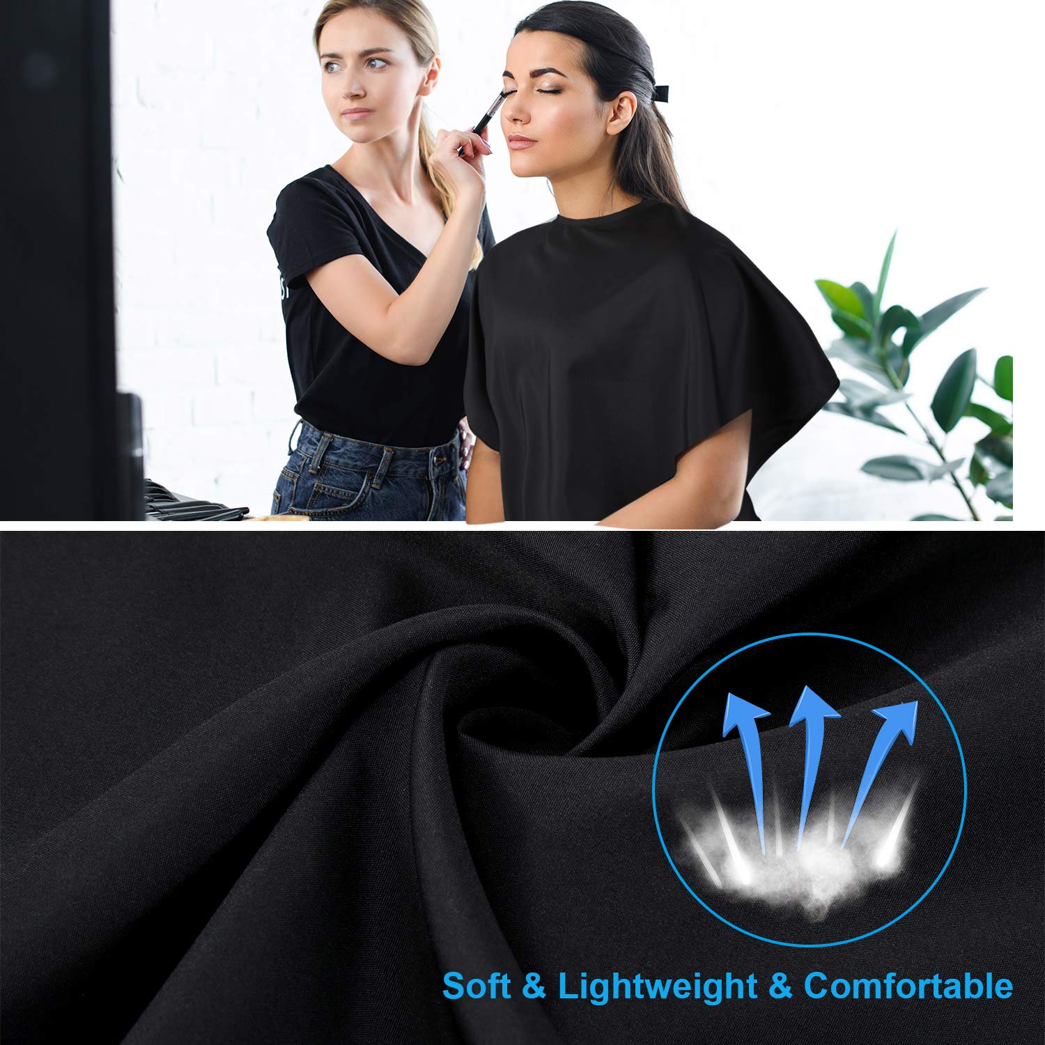 2 Pcs Makeup Cape Makeup Bib Smock Waterproof Beauty Salon Barber Bib Dye Cape Styling Shampoo for Hairdresser Artist Clients