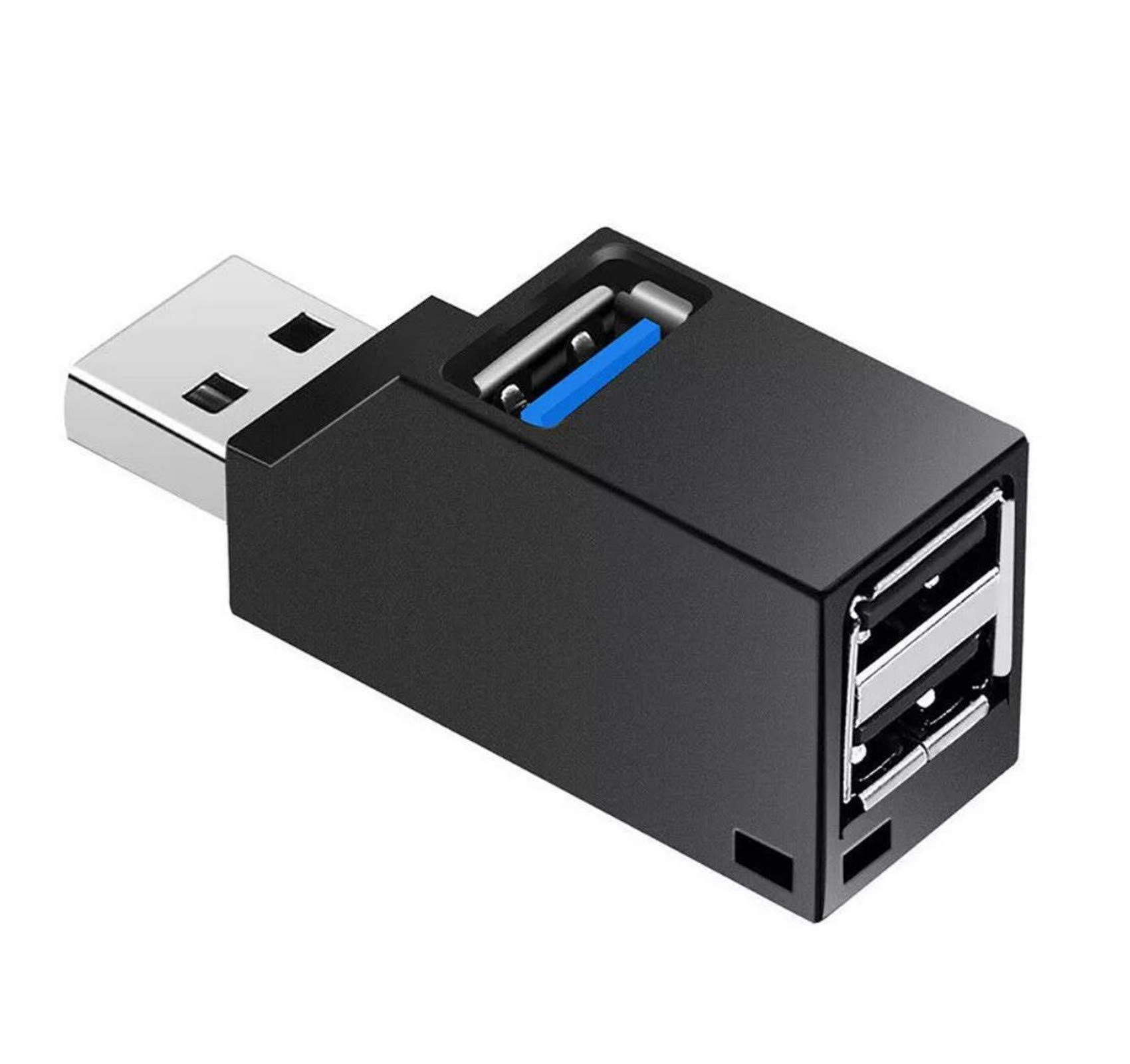 3 Ports USB 3.0 HUB, USB3.0 to USB3.0 2USB2.0 for PC Laptop Notebook Tablet (Black)