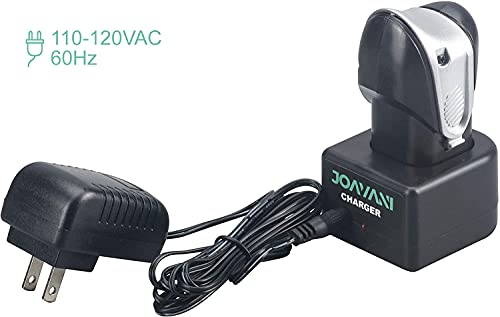 JOAVANI Cordless Electric Scissors for Cutting Fabric, Box, Cardboard Cutter, Carpet. Power Shears for Sewing, Scrapbooking, Crafting (2pc Battery, 2pc Blade - Lower Noise)