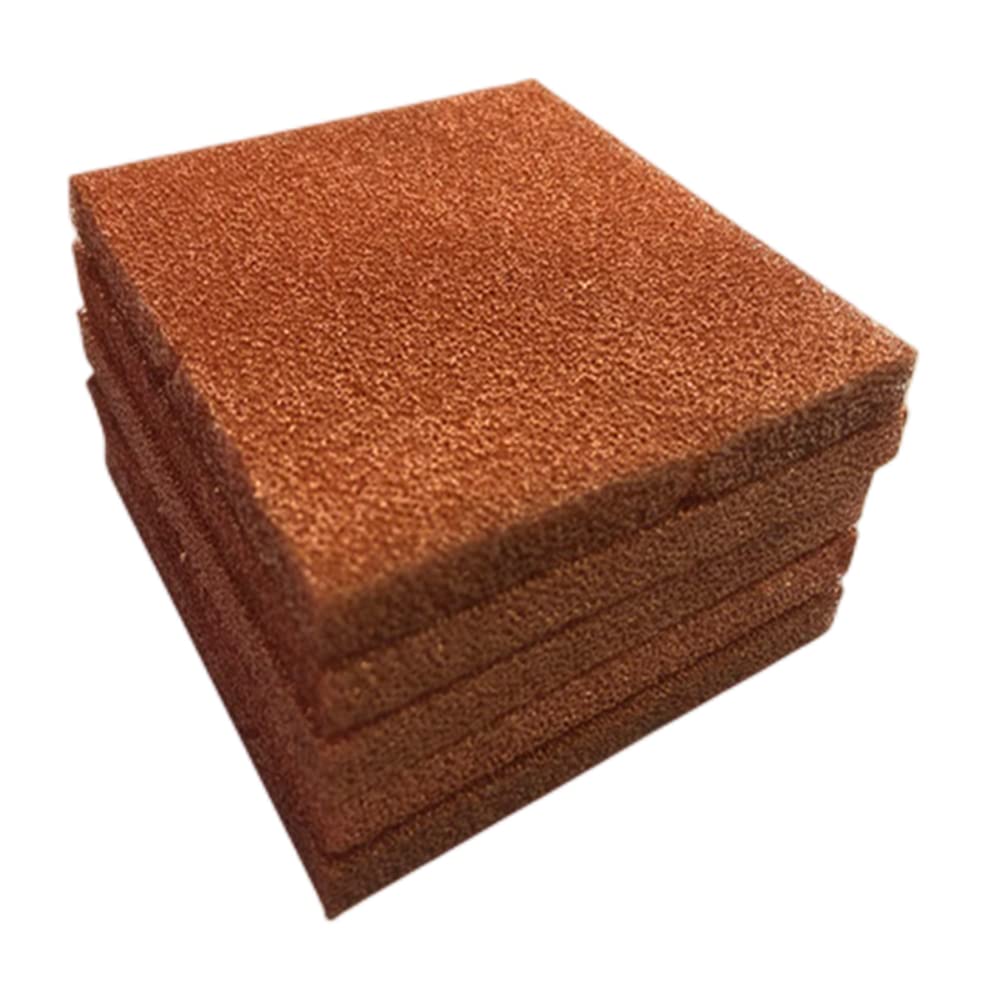 5PPI-130PPI Porous Foam Copper CU Metal Foam Sponge Copper (300×300×5mm, 1)