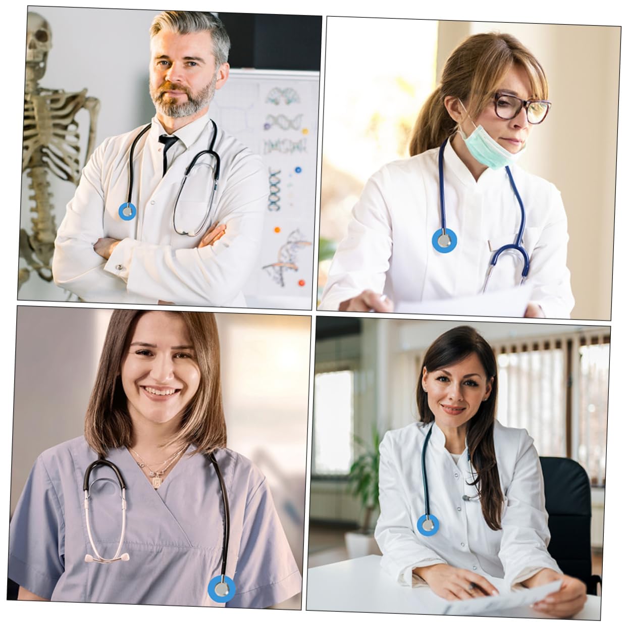 12pcs Stethoscope Covers Spare Parts Stethoscope Headgear Stethoscope Accessories Disposable Stethoscope Silicone Cover Stethoscope Spare Parts case