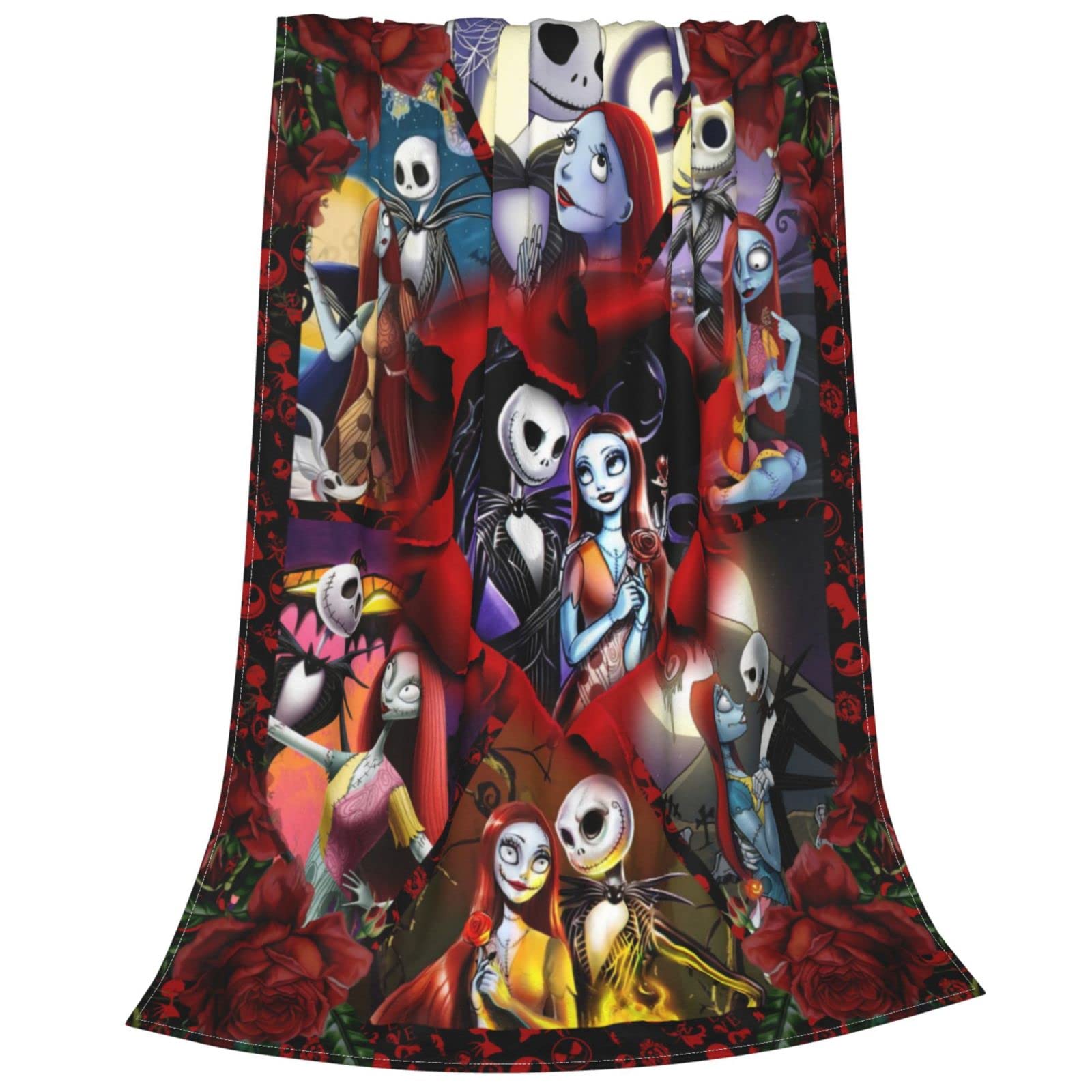 Ennankob Christmas Throw Blankets Soft Warm Micro Fleece Blanket Novelty Home and Collectible Holidays Party All Seasons for Kids Aldults 50''X40'', Black 4