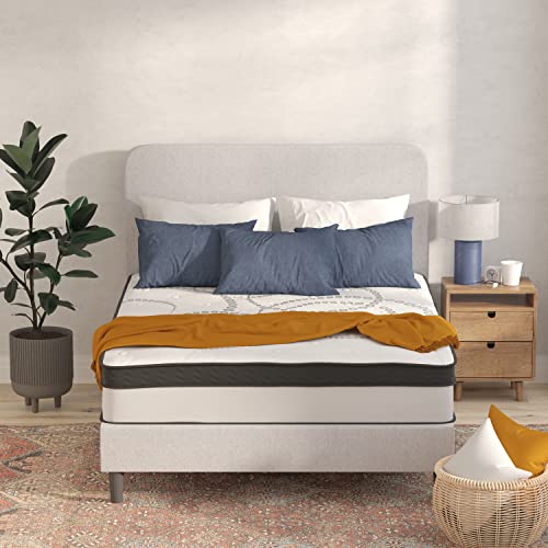 BizChair 12 Inch CertiPUR-US Certified Hybrid Pocket Spring Mattress, Queen Mattress in a Box - Premium Mattress