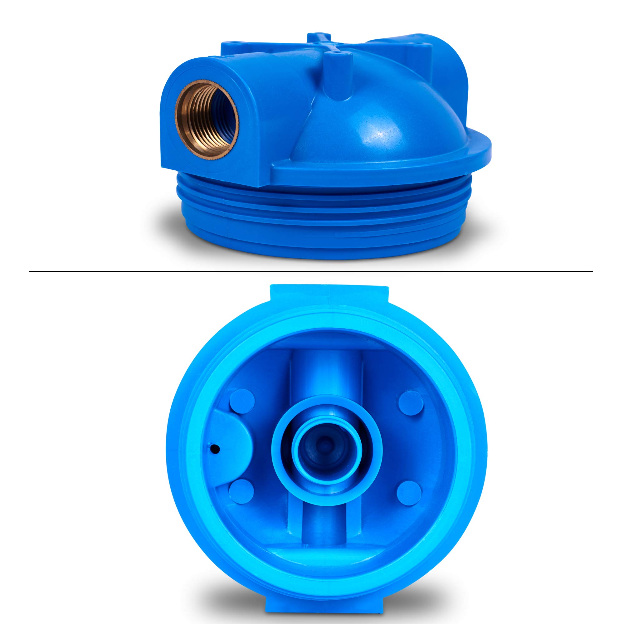 10 Inches Transparent Standard Whole House Water Filter System Presser Relief Valve, 3/4β Inlet/Outlet Brass Port & 6 Granular Activated Carbon Water Filter Cartridge