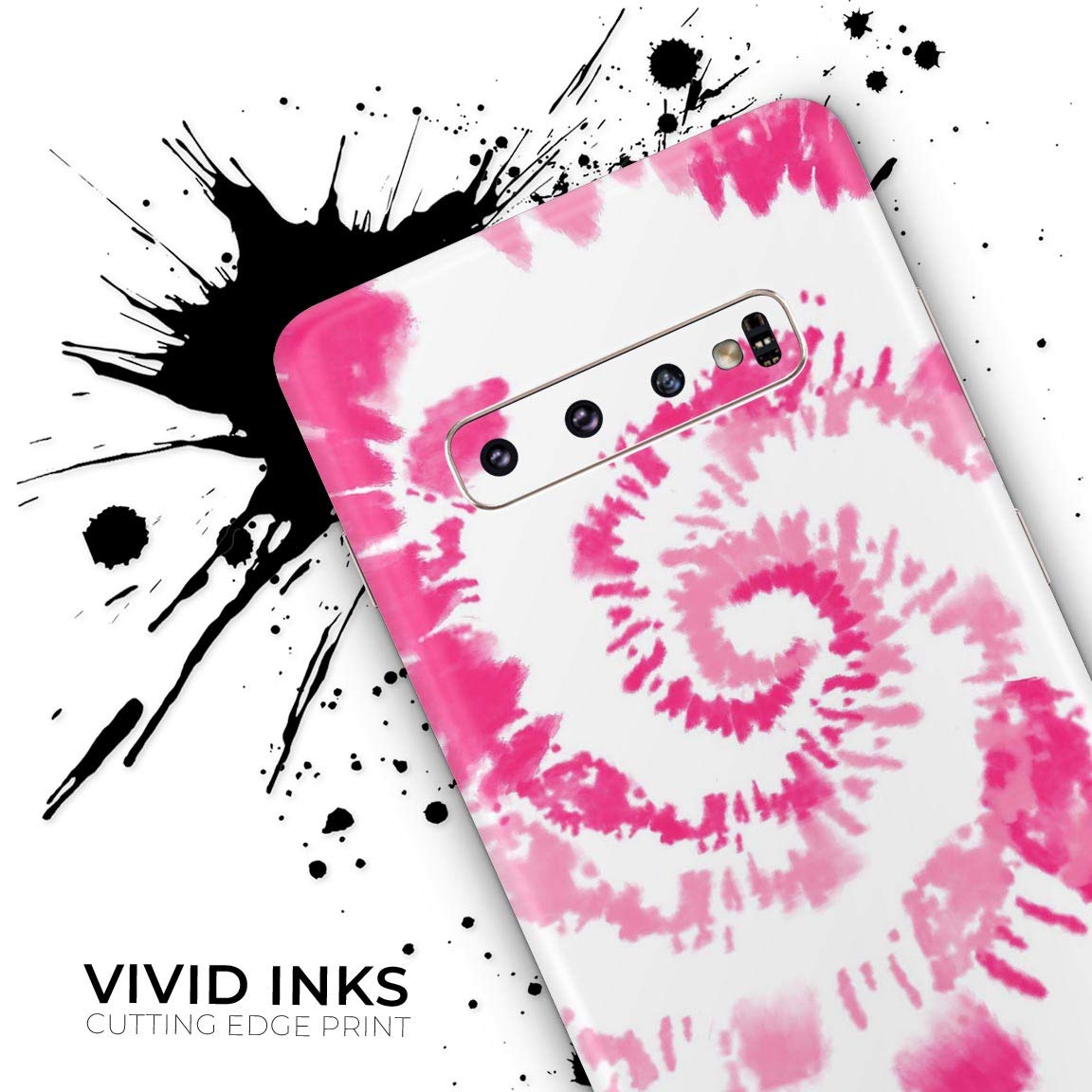 DesignSkinz Spiral Tie Dye V6 Protective Vinyl Decal Wrap Skin Cover Compatible with The Samsung Galaxy S20 (Screen Trim & Back Glass Skin)